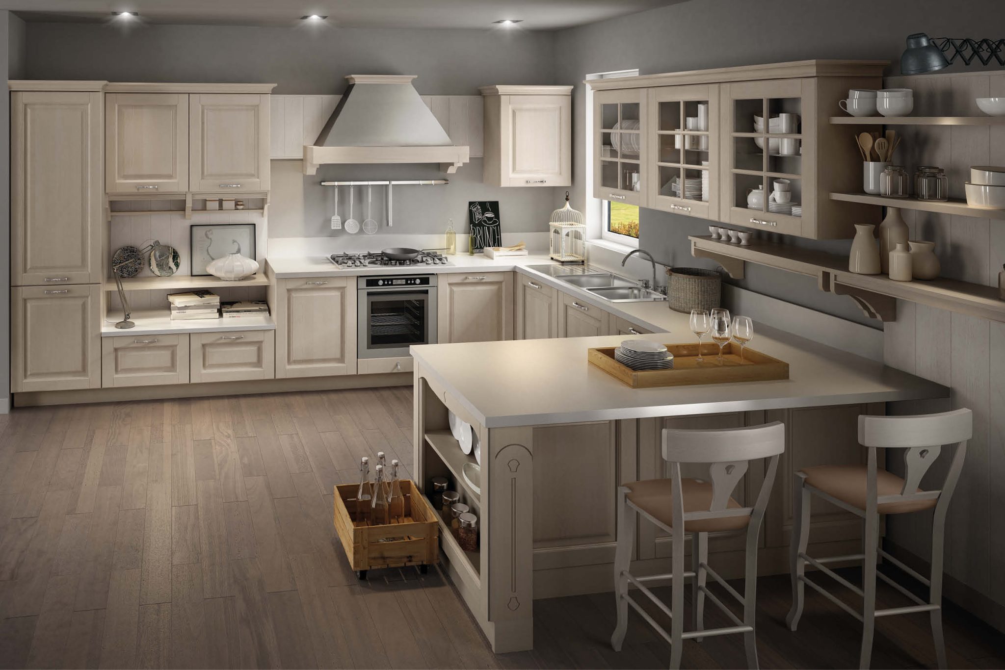 Cucina con isola a muro | Stosa Cucine